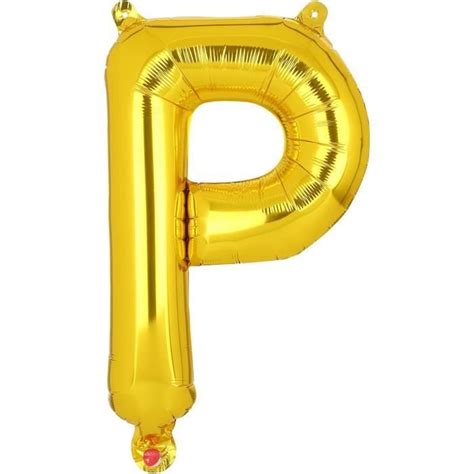 16 Inch Lettres P Doré Helium Ballon Petit Mylar Alphabet Ballons