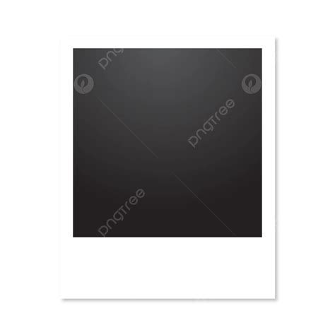 Polaroid Square White Photo Frame Shadow On Transparent Vector Hd