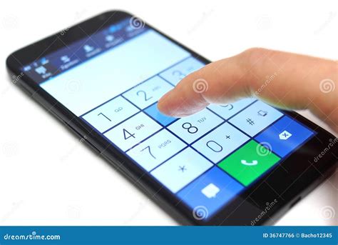 Dialing On Touchscreen Smartphone Stock Photo Image Of Message