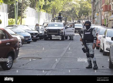 Mexico City Mexico 5th Jan 2023 Members Of The National Guard Guard