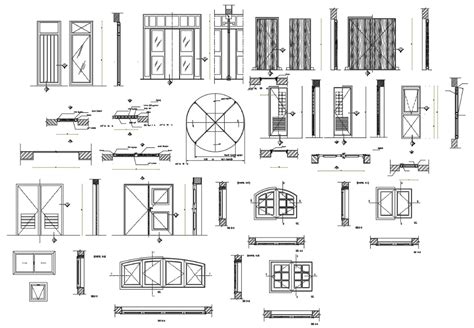 Door And Windows Details Cad Design Free Cad Blocks