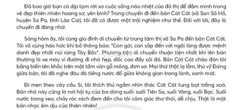 Ngữ văn 6 Bài 9 Viết Kể lại một trải nghiệm của bản thân Chân