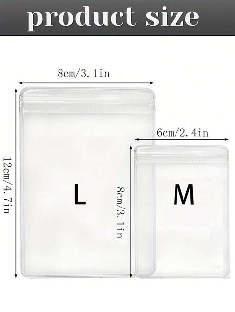 100 Peças Sacos De Joias Pvc Transparentes E Recicláveis Fecho De