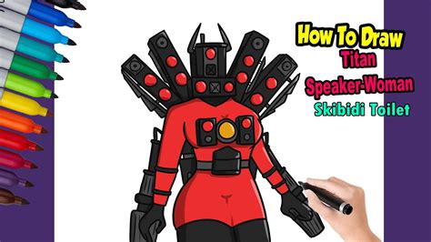 How To Draw Upgraded Titan Speaker Woman From Skibidi Toilet Step By