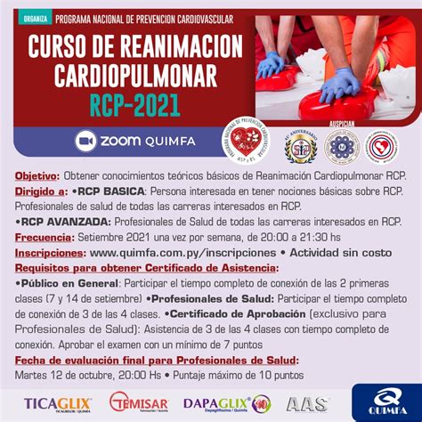 Curso de reanimación cardiopulmonar RCP 2021 Quimfa S A
