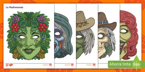 Máscaras de Halloween mitos y leyendas de Colombia Twinkl