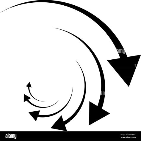 Rotating Arrows Concentric Radial And Circular Arrow Element Cycle