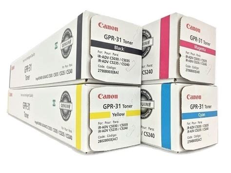 Canon GPR 31 Complete Toner Cartridge Set GPR31 GM Supplies
