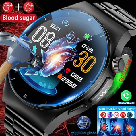 2023 New Blood Lipids Uric Acid Blood Glucose Smart Watch Mens Health