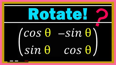 derivation of the rotation matrix in 2 dimentions linear algebra youtube