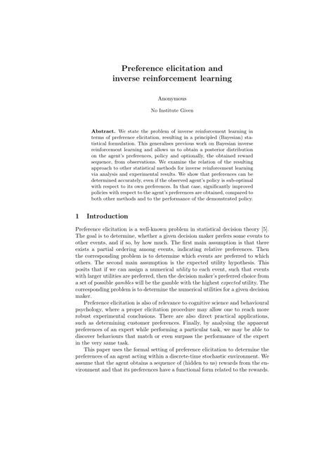 pdf preference elicitation and inverse reinforcement learning