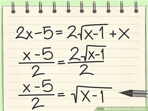 How To Solve Radical Equations 12 Steps With Pictures WikiHow