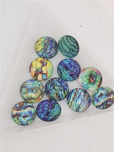 Abalone Cabochons Paua Cabochons Shell Cabochons 12mm Etsy De Etsy
