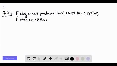 A Force Parallel To The X Axis Acts On A Particle Moving Along The X