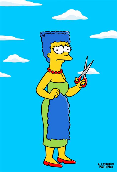 Street Art By Alexsandro Palombo The Cut” Portrays Marge Simpson Cutting Her Iconic Hair In