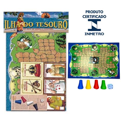 Jogo de Tabuleiro Ilha do Tesouro Cartas e Acessórios Shopee Brasil