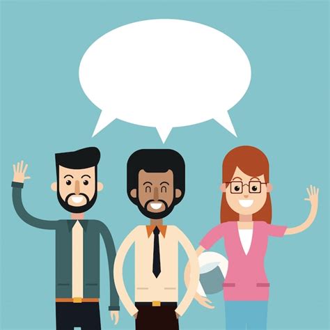 Grupo de personas hablando de discurso burbuja de diálogo Descargar