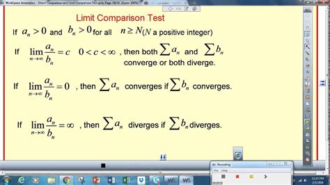 Series The Limit Comparison Test Youtube