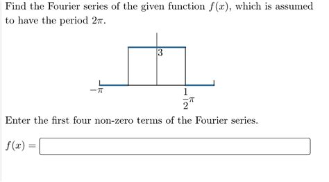 solved find the fourier series of the given function f x