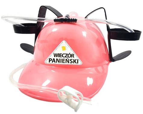 Różowy kask piwny dla Panny Młodej na Panieński 10772566858