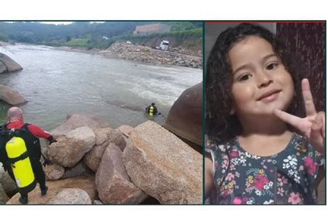 Menina de quatro anos que caiu no Rio em Pedras Grandes na véspera de