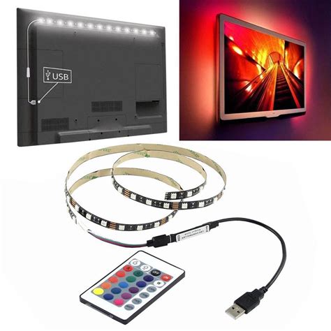 USB 5V 5050 60SMD M RGB LED Strip Light Bar TV PC Back Lighting Kit Buy