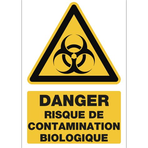 Panneau Picto Danger Risque De Contamination Biologique Danger