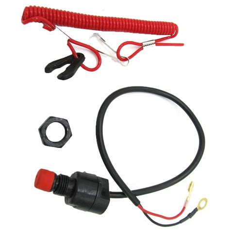 General Boat Outboard Engine Motor Kill Stop Switch With Safety Tether
