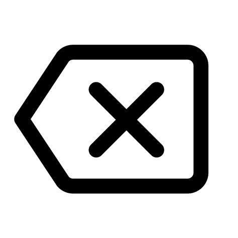 Backspace Outline Vector SVG Icon SVG Repo