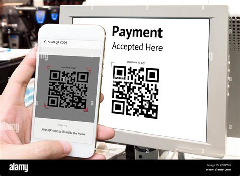 Qr Code Payment Online Shopping Cashless Technology Concept Retail