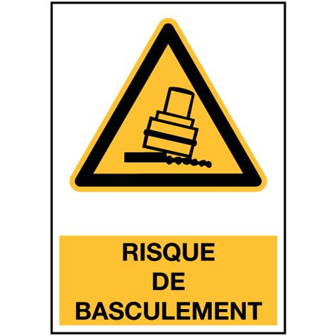 Panneau Risque de Basculement ISO 7010 OZC Signalétique