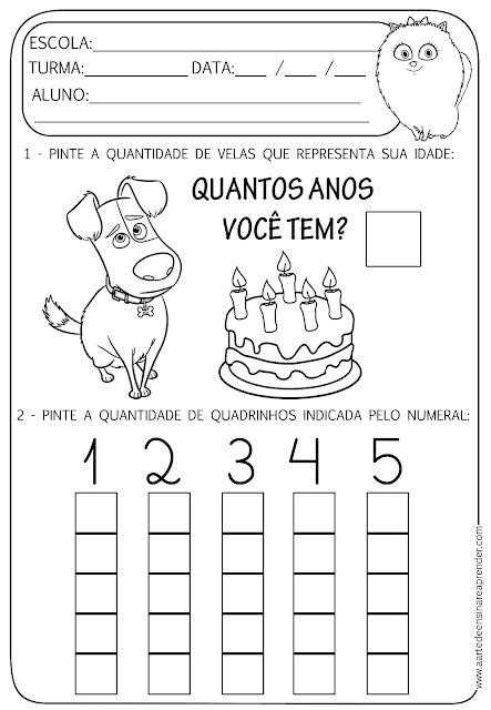 Atividade Pronta Quantidade Diy Artes E Mimos