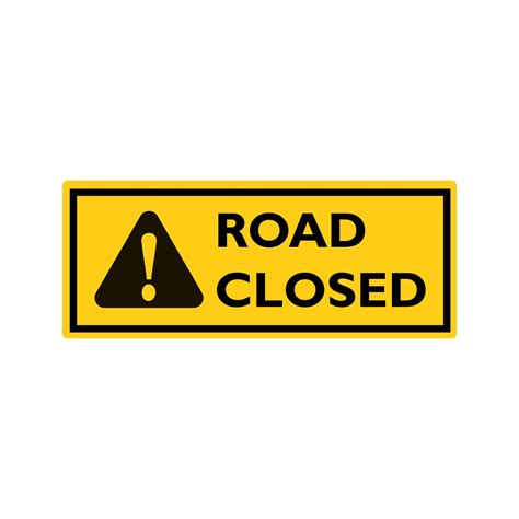 Road Closed Under Construction Tape Warning Banner Vector