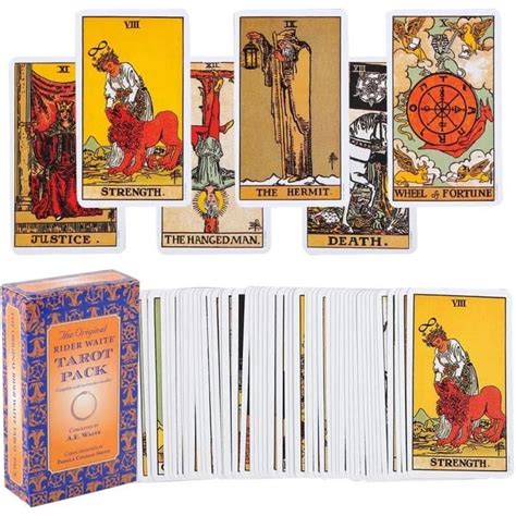 Tarot Divinatoire 78 Pièces Tarot Original Rider Waite Jeu de Tarot