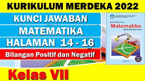 Kunci Jawaban Matematika Kelas Halaman Kurikulum Merdeka Youtube