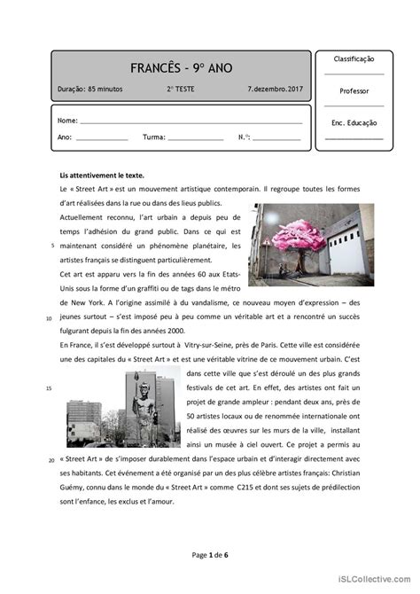 Contrôle pratique de la grammaire e Français FLE fiches pedagogiques