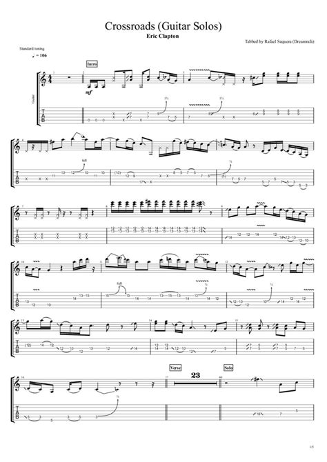 Crossroads Live Tab Eric Clapton PaidTabs