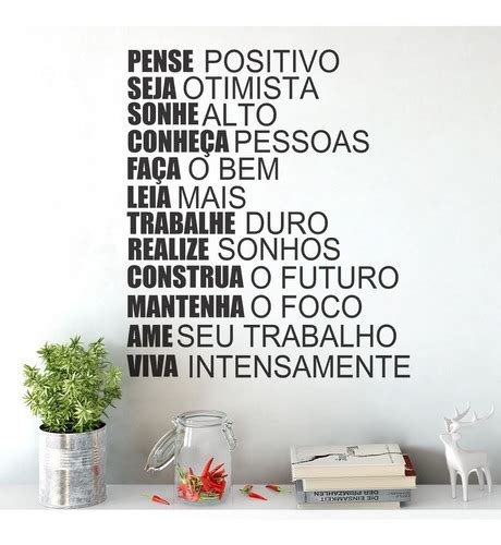 Adesivo Decorativos Parede Frases Motivacionais Positivas
