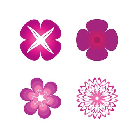 Diseño de icono de vector de flor Vector Premium