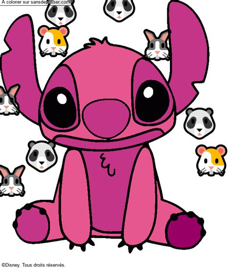 Dessin Colori Coloriage Stitch Par Un Invit Sans D Passer