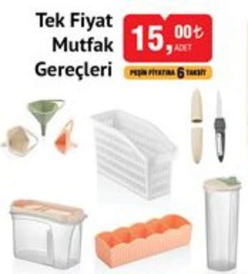 Mutfak Gereçleri Adet İndirimde Market