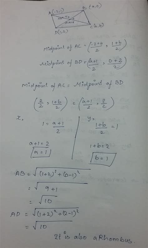 [expert verified] if a 2 1 b a 0 c 4 b d 1 2 are vertices of parallelogram abcd find the