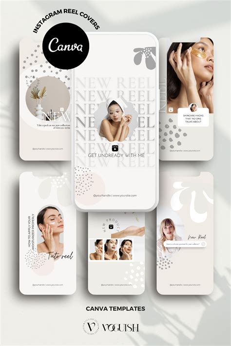 Instagram Reel Cover Templates Skincare Canva Reel Covers Etsy