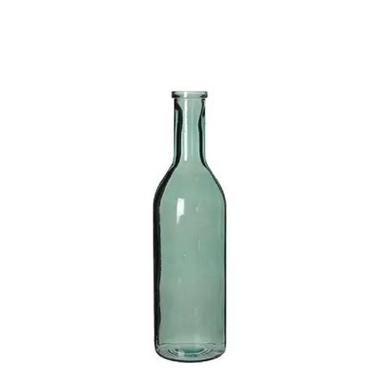 Mica Decorations Vaas Fles Groen Glas 15 X 50 Cm