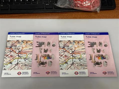 LONDON UNDERGROUND TUBE Map LIMITED EDITION 4X MAPS SET R1 4 00