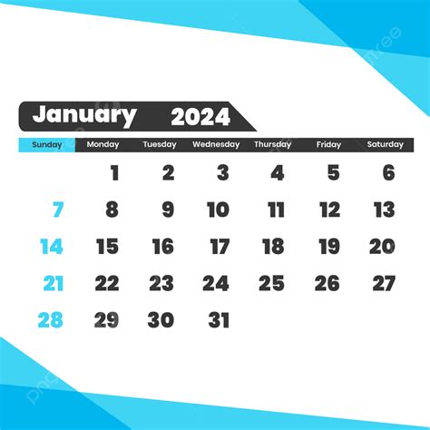 Calend Rio Mensal De Janeiro De Fundo Transparente Vetor Png