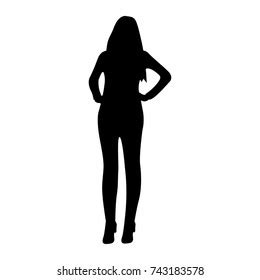 Sexy Woman Vector Silhouette Stock Vector Royalty Free