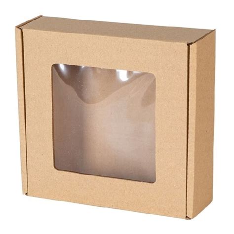 Karton Pudełko z Okienkiem 13x13x4 Idealne do Pakowania Prezentów