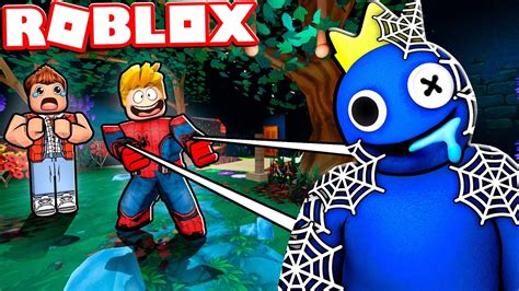 Virei O Homem Aranha Pra Escapar Do Azul Bab O No Roblox Rainbow