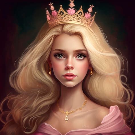 Premium AI Image Beautiful Princess Barbie Cartoon Style